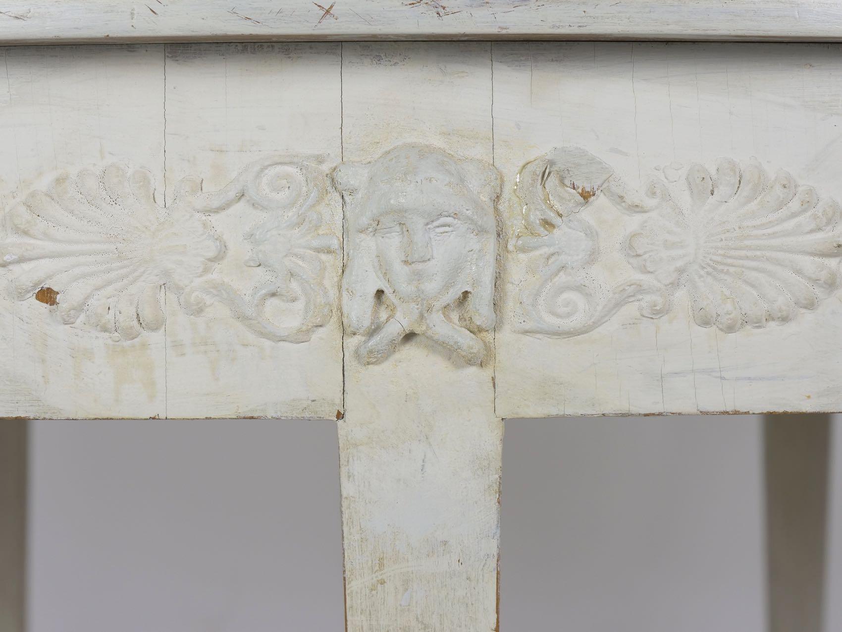 Swedish Gustavian Antique White Painted Dining Table at 1stDibs ...