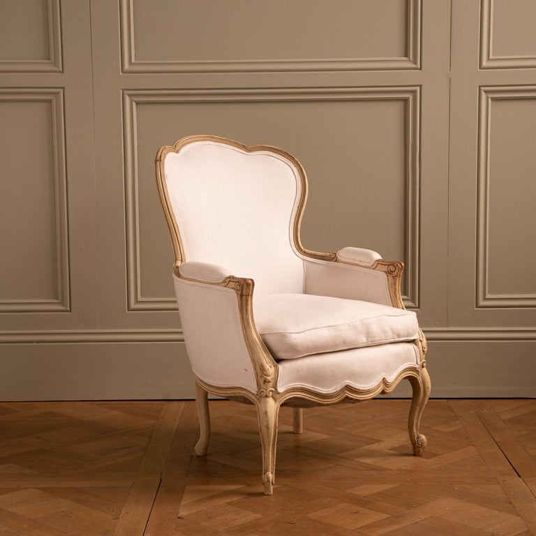 Swedish Gustavian Arm Chair Circa Early 1900's Painted Warm White For ...