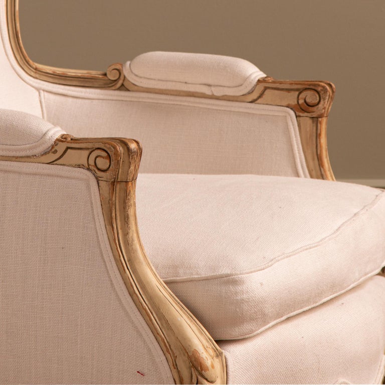 Swedish Gustavian Arm Chair Circa Early 1900's Painted Warm White For ...
