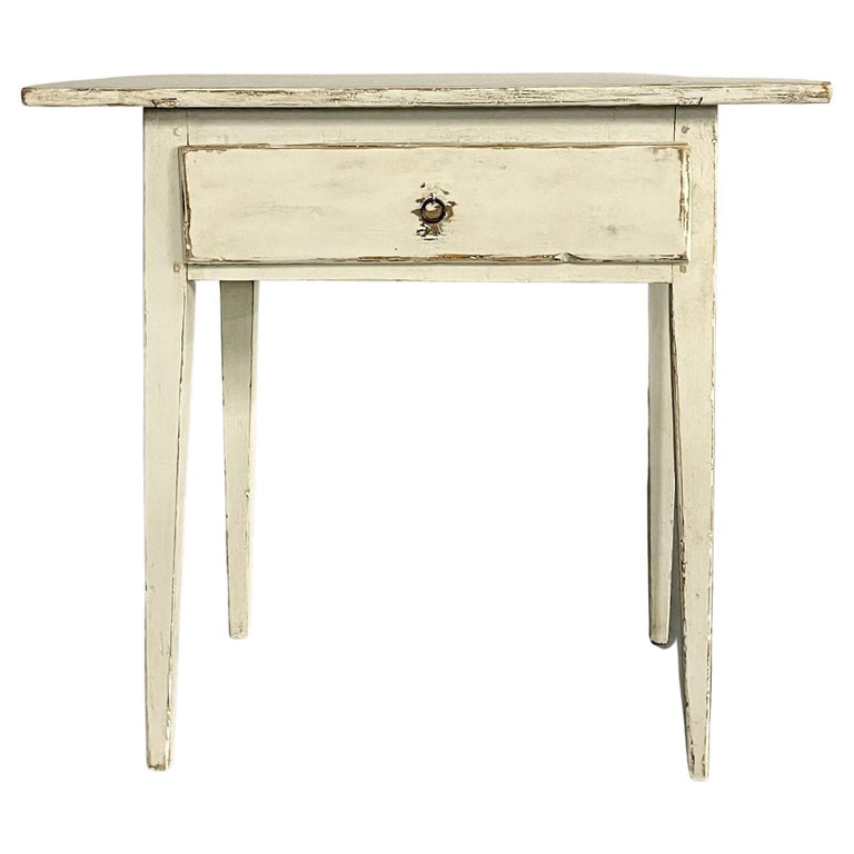 Swedish Gustavian Single Drawer Stand, Table or Nightstand, Paint ...
