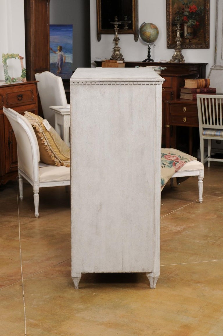 Swedish Gustavian Style 19th Century Painted Drop-Front Secretary with ...