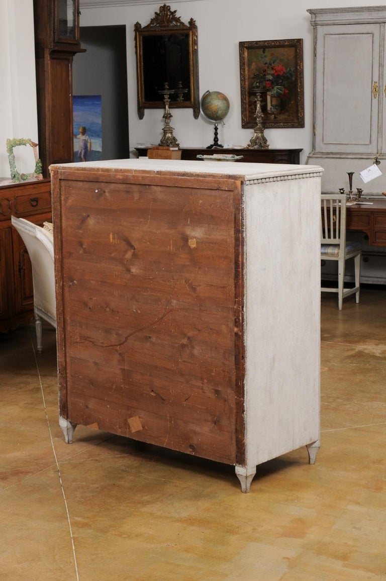 Swedish Gustavian Style 19th Century Painted Drop-Front Secretary with ...