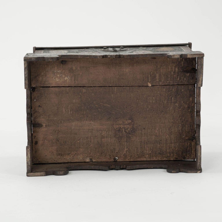 Swedish Hinged Box 'or Small Coffer' in Original Paint at 1stDibs