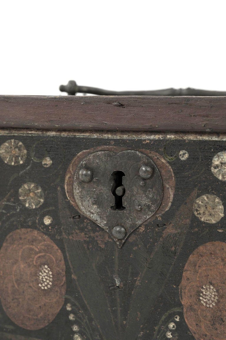 Swedish Hinged Box 'or Small Coffer' in Original Paint at 1stDibs