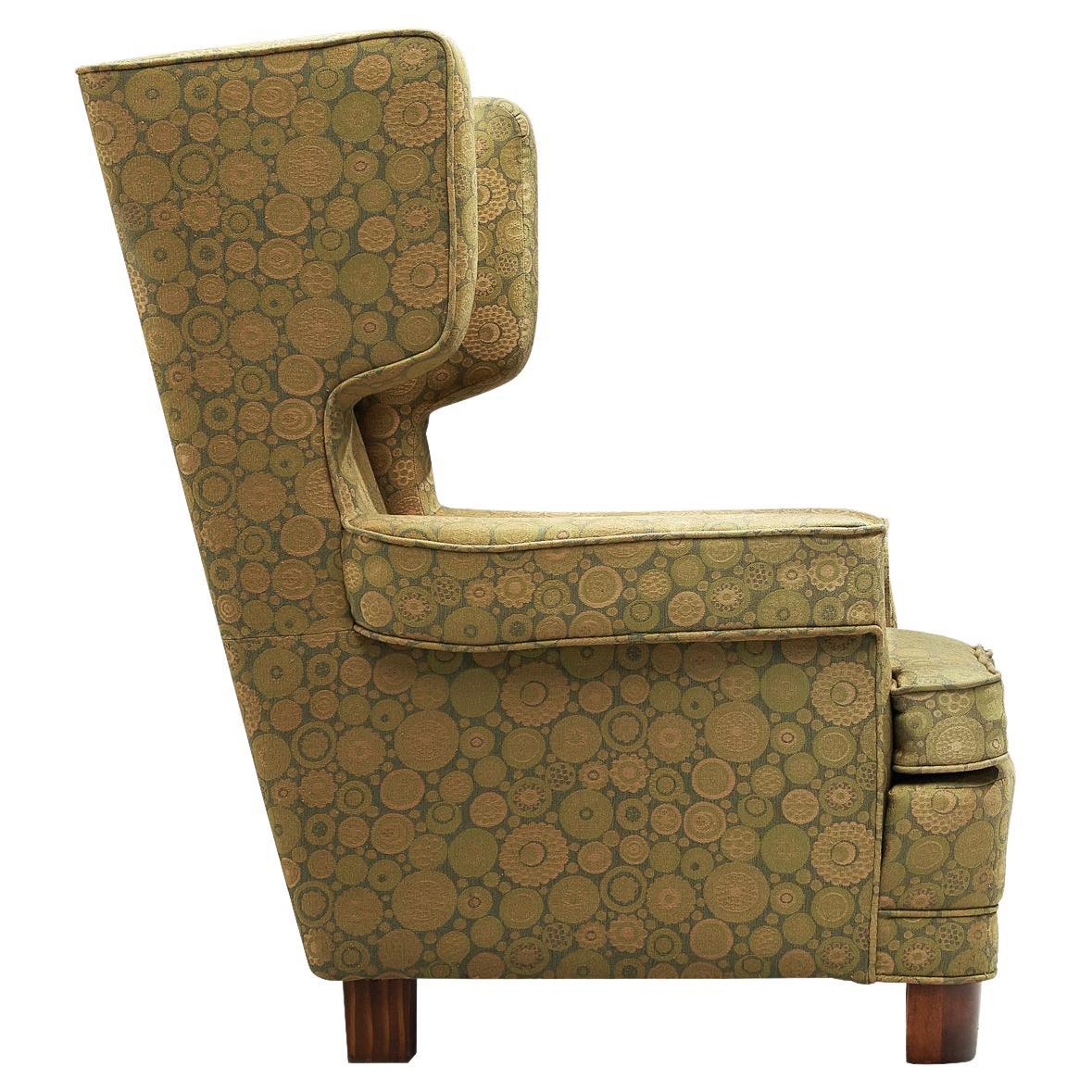 Lounge Chair Upholstered In Red Yellow Blue Green Purple Suede Brass ...