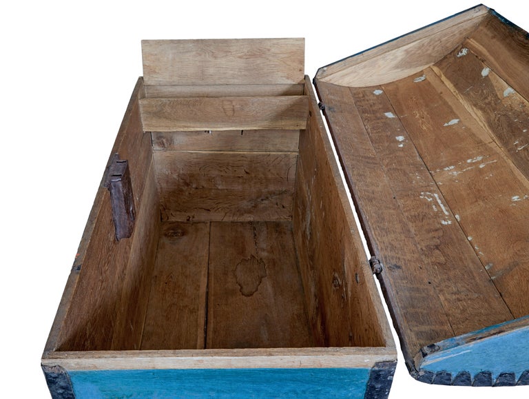 Swedish Mid 19th Century Hand Painted Oak Dome Top Coffer For Sale at ...