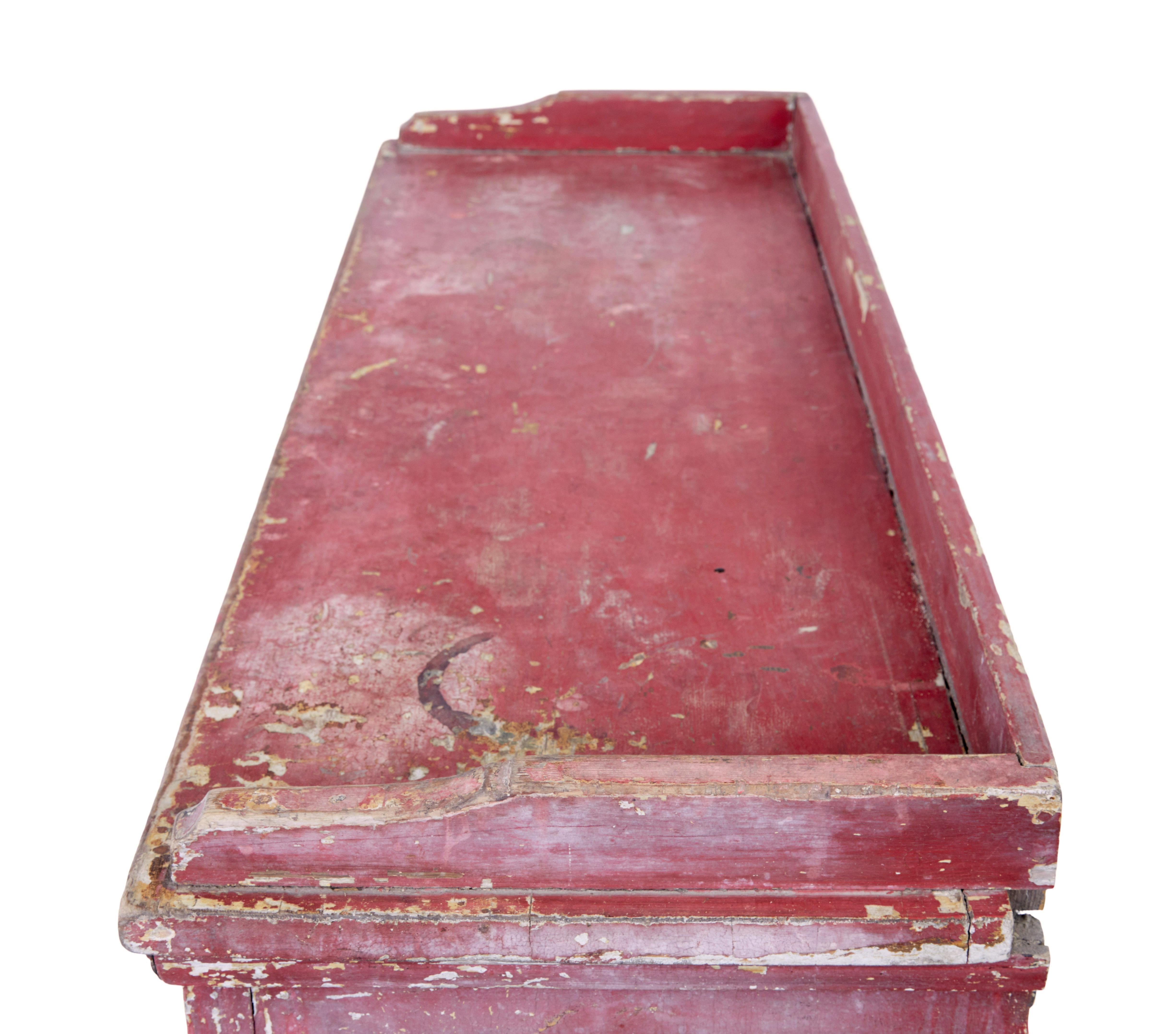 Swedish Mid-19th Century Original Paint Cupboard For Sale at 1stDibs