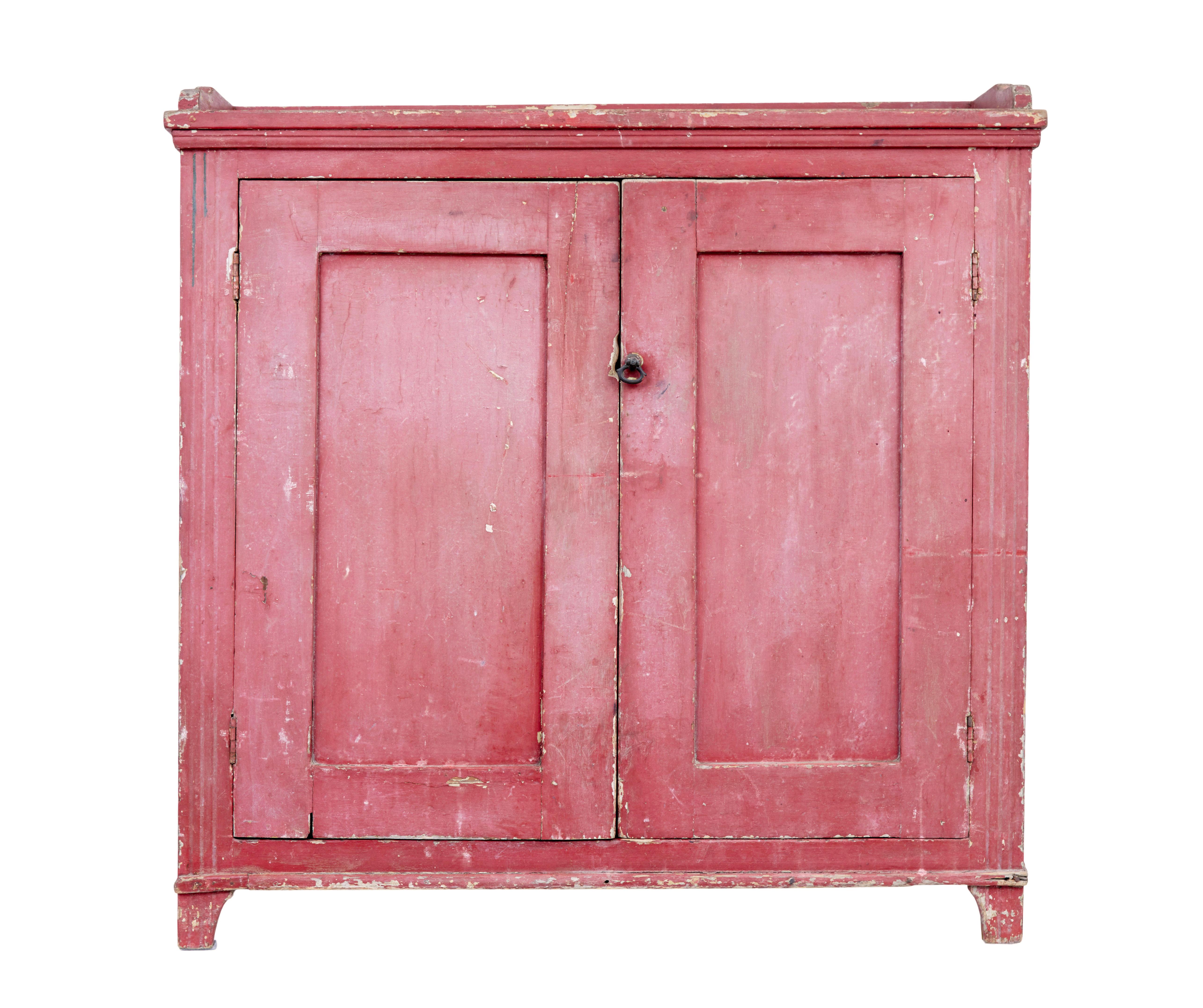 Swedish Mid-19th Century Original Paint Cupboard For Sale at 1stDibs