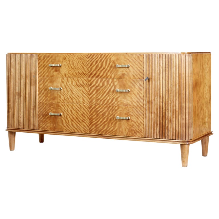 Swedish Mid 20th Century Birch Sideboard at 1stDibs