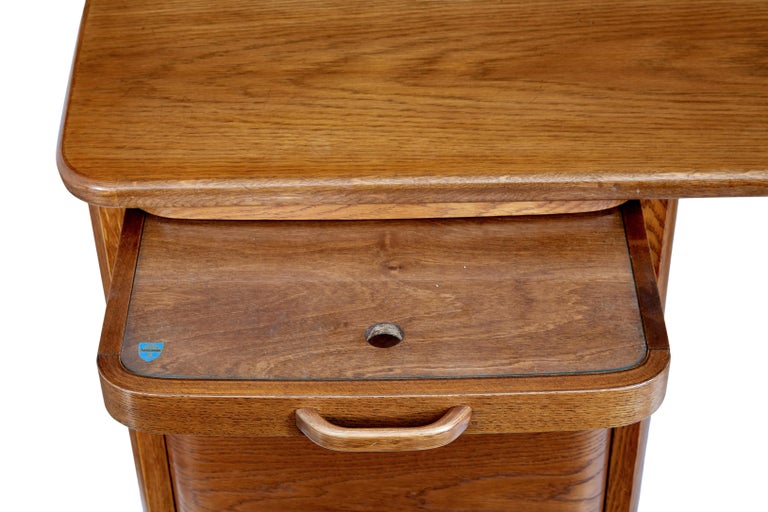 Swedish Mid 20th Century Oak Desk by Gunnar Ericsson for Atvidabergs at ...