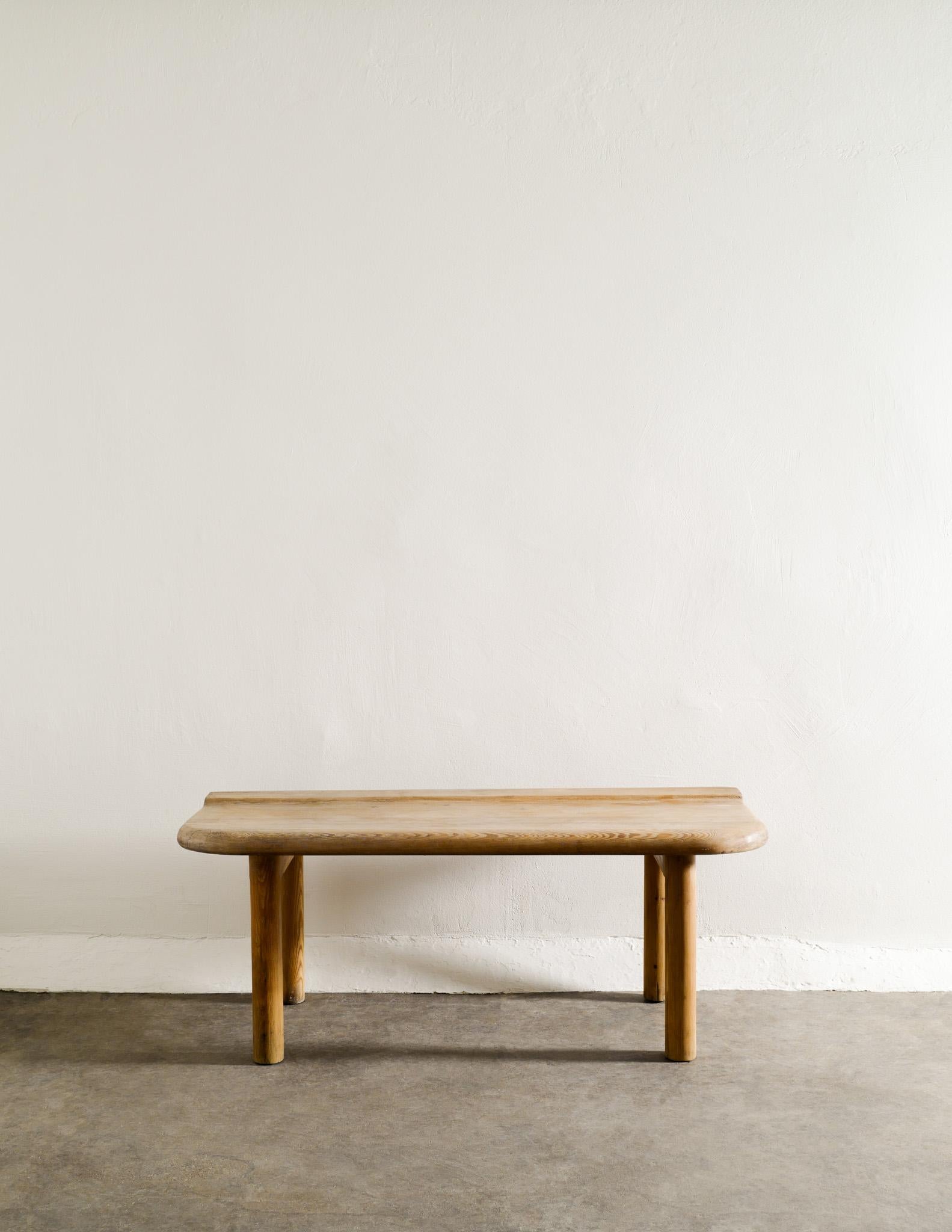Swedish Mid Century Bench in Solid Stained Pine Produced in Sweden ...