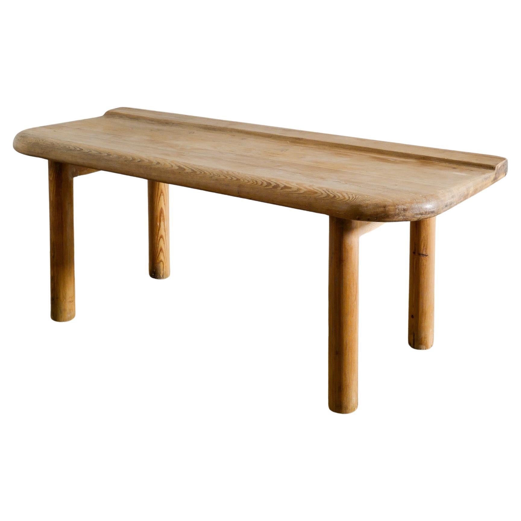 Swedish Mid Century Bench in Solid Stained Pine Produced in Sweden ...