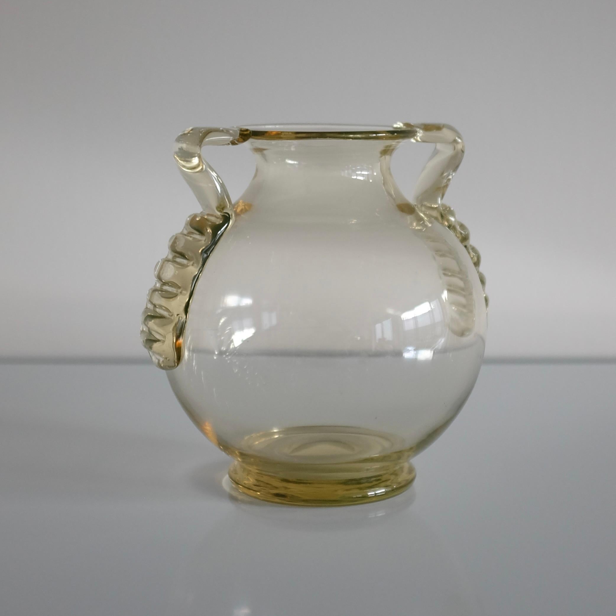 Swedish Mid-century Glass Vase For Sale at 1stDibs