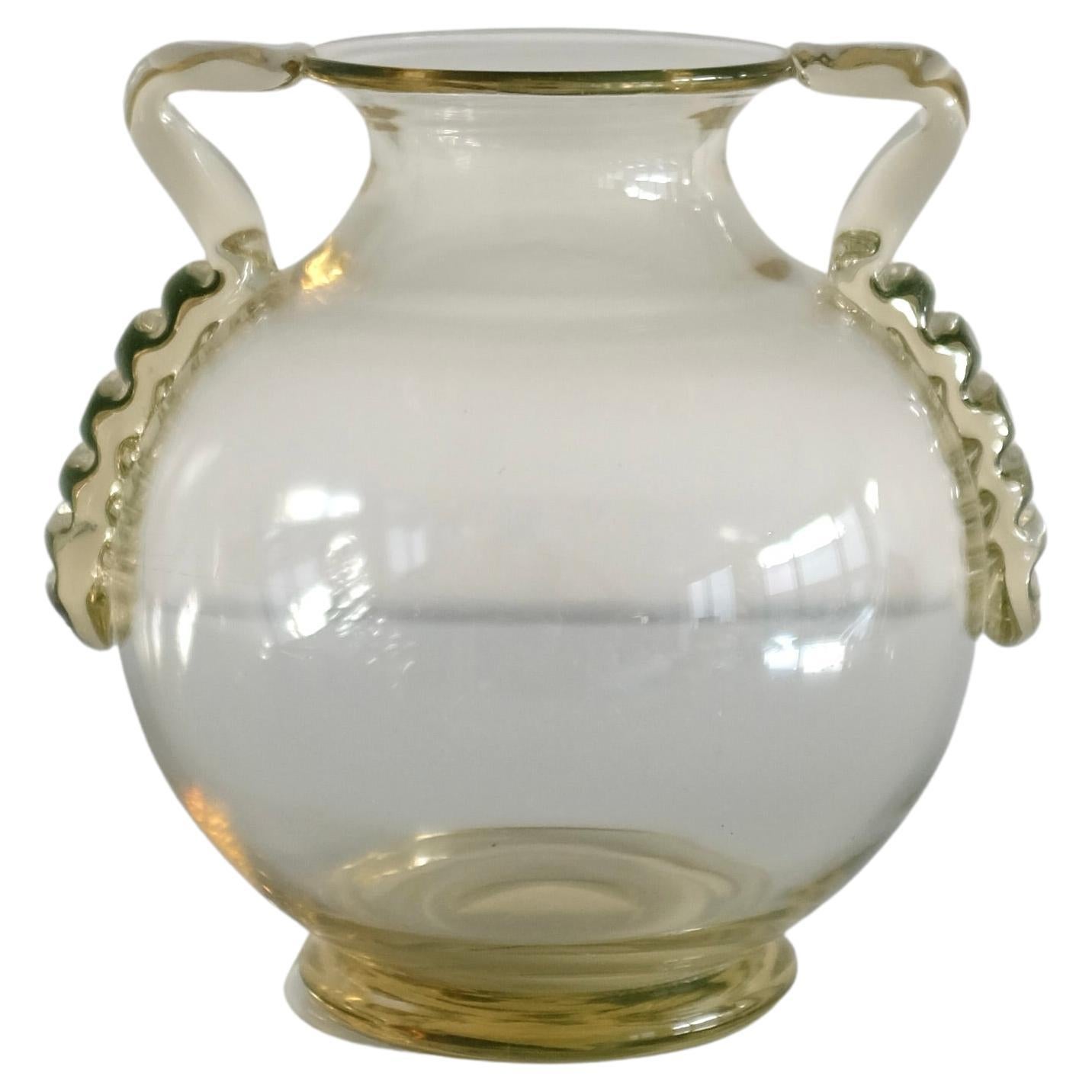Swedish Mid-century Glass Vase For Sale at 1stDibs