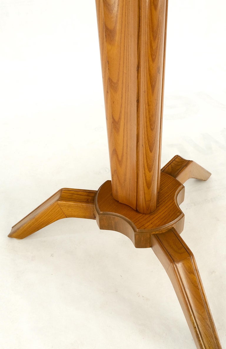Swedish Mid-Century Modern Burl Wood Tri Legged Side End Table Stand ...
