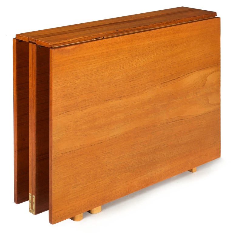 Swedish Mid-Century Modern "Maria Flap" Drop-Leaf Dining Table by Bruno ...