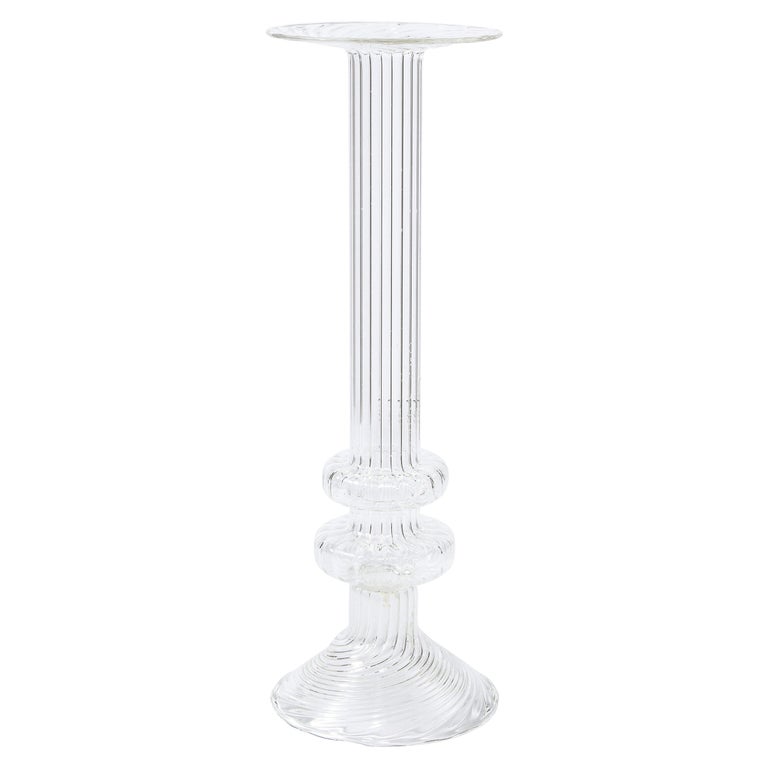 Swedish Mid-Century Modern Sculptural Translucent Channeled Glass ...