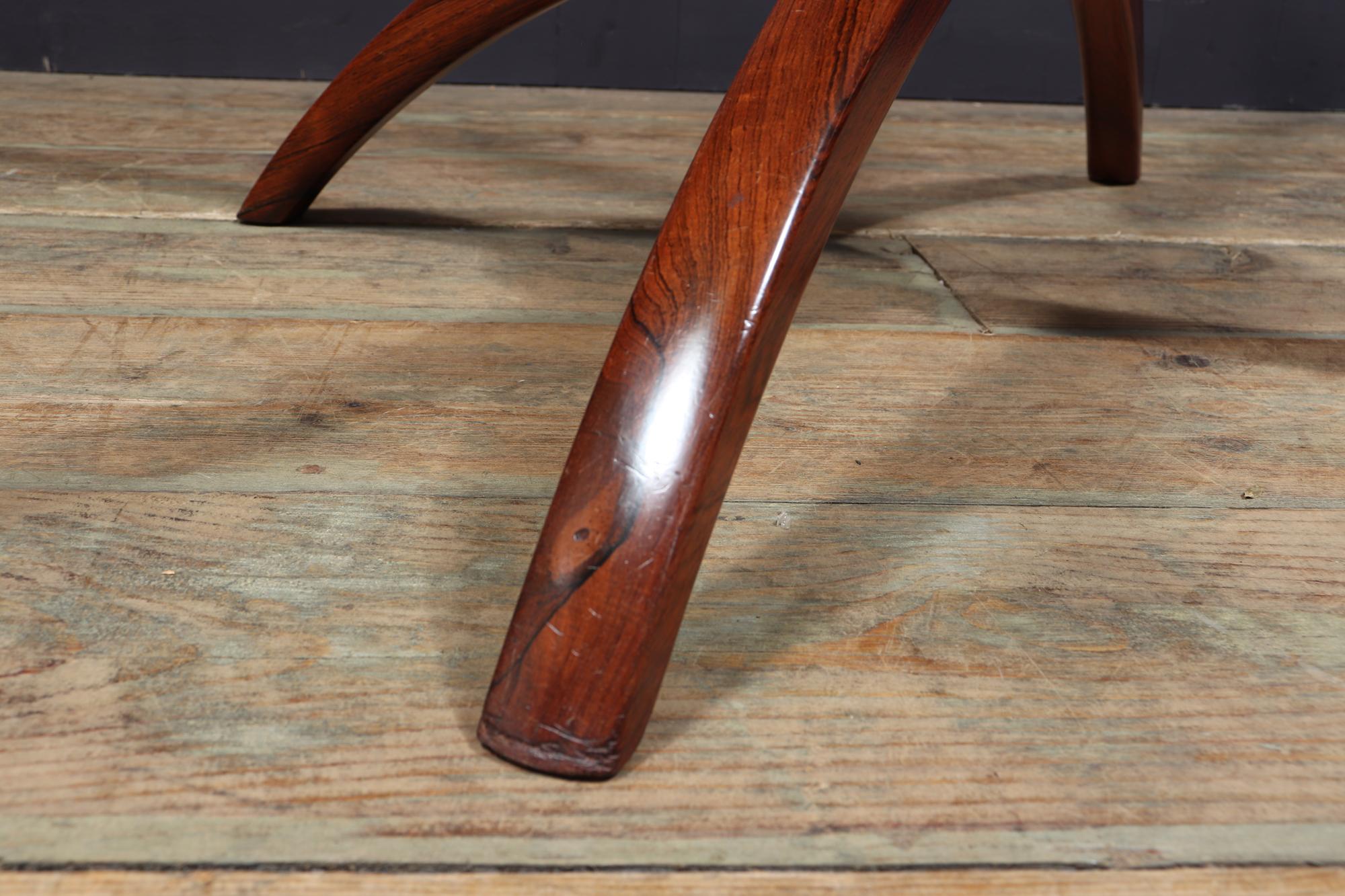 Swedish Midcentury Rosewood and Marble Spider Coffee Table at 1stDibs