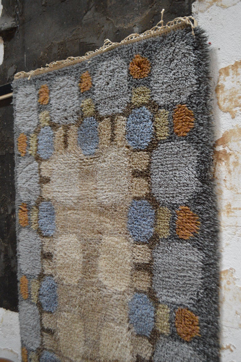 Swedish Midcentury Scandinavian Modern Rya Rug at 1stDibs