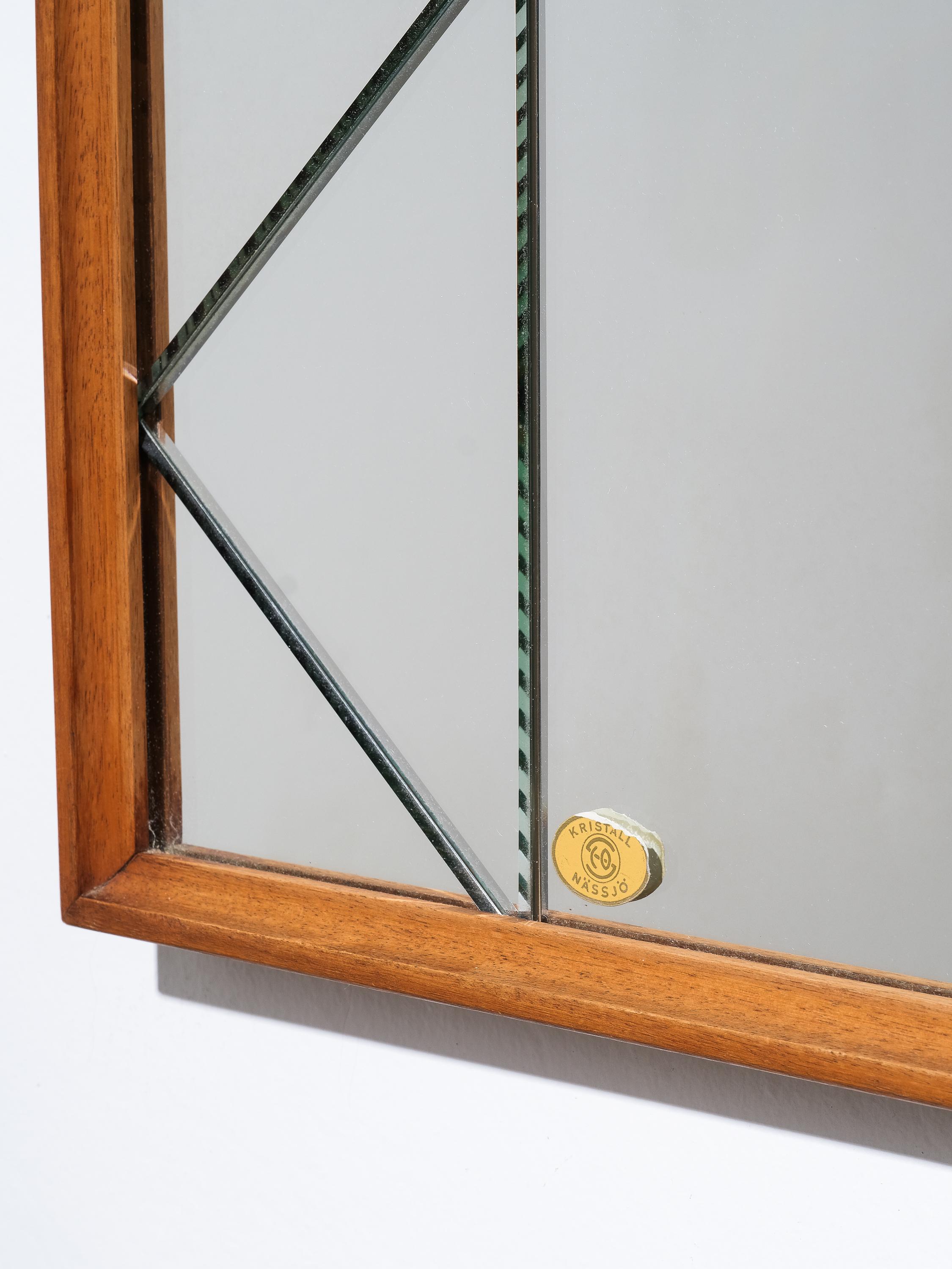 Swedish Mid-Century Wall Mirror For Sale at 1stDibs