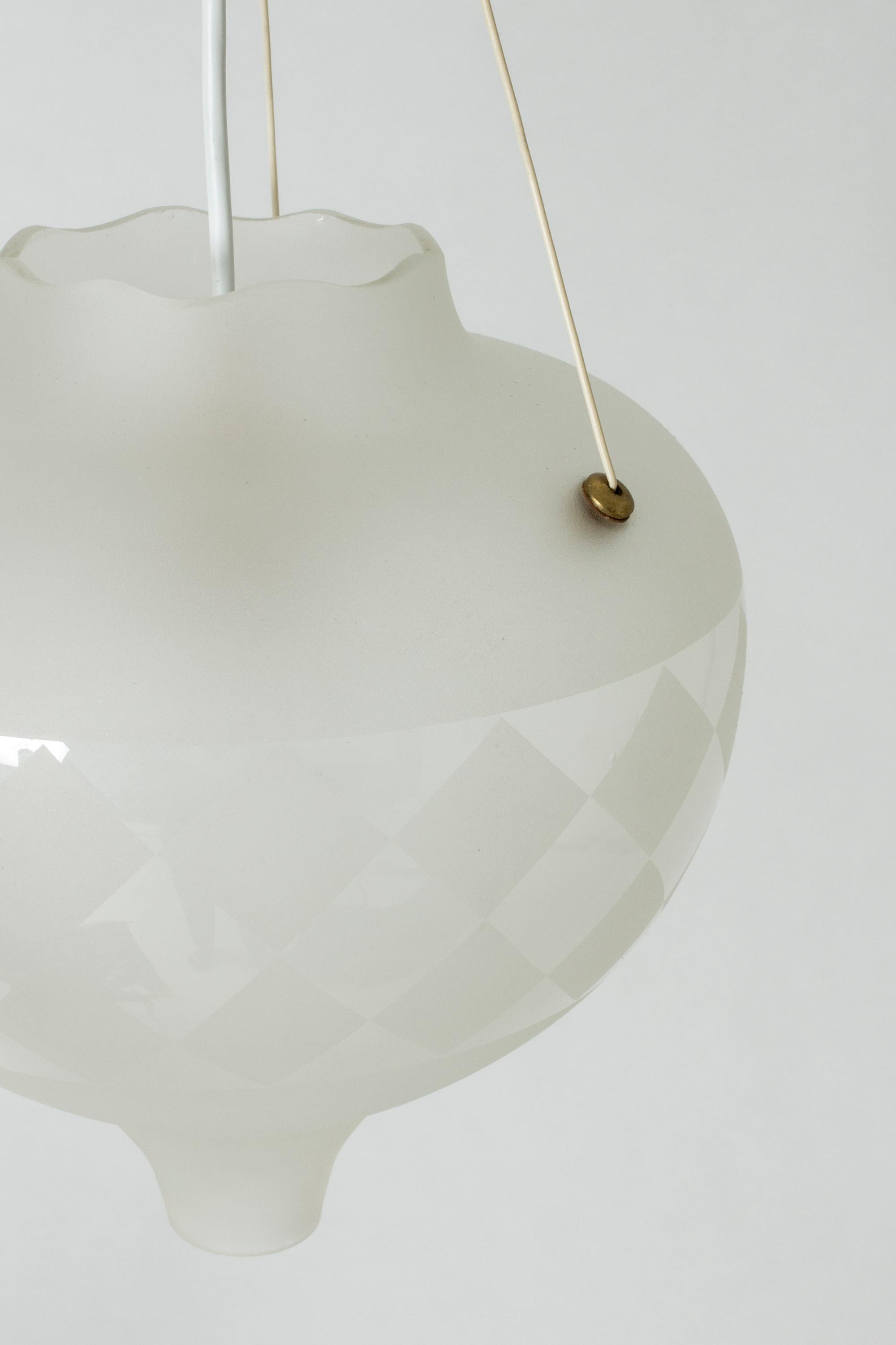 Swedish Midcentury Brass and Glass Ceiling Light, Sweden, 1940s at ...