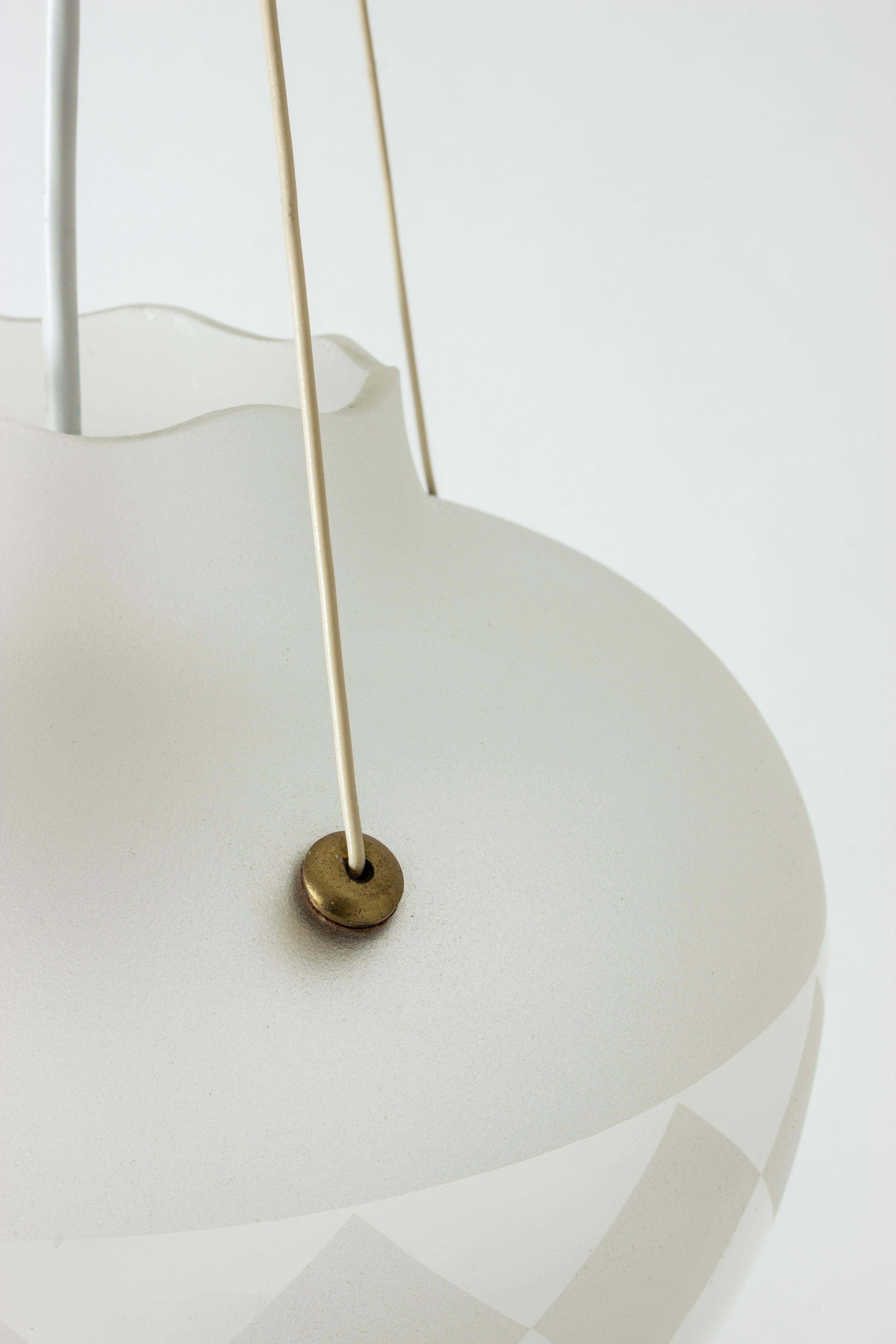 Swedish Midcentury Brass and Glass Ceiling Light, Sweden, 1940s at ...