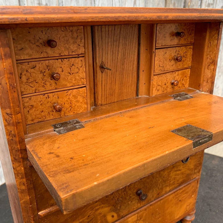 Swedish Miniature Birch Secretary Writing Desk, 19th Century For Sale ...