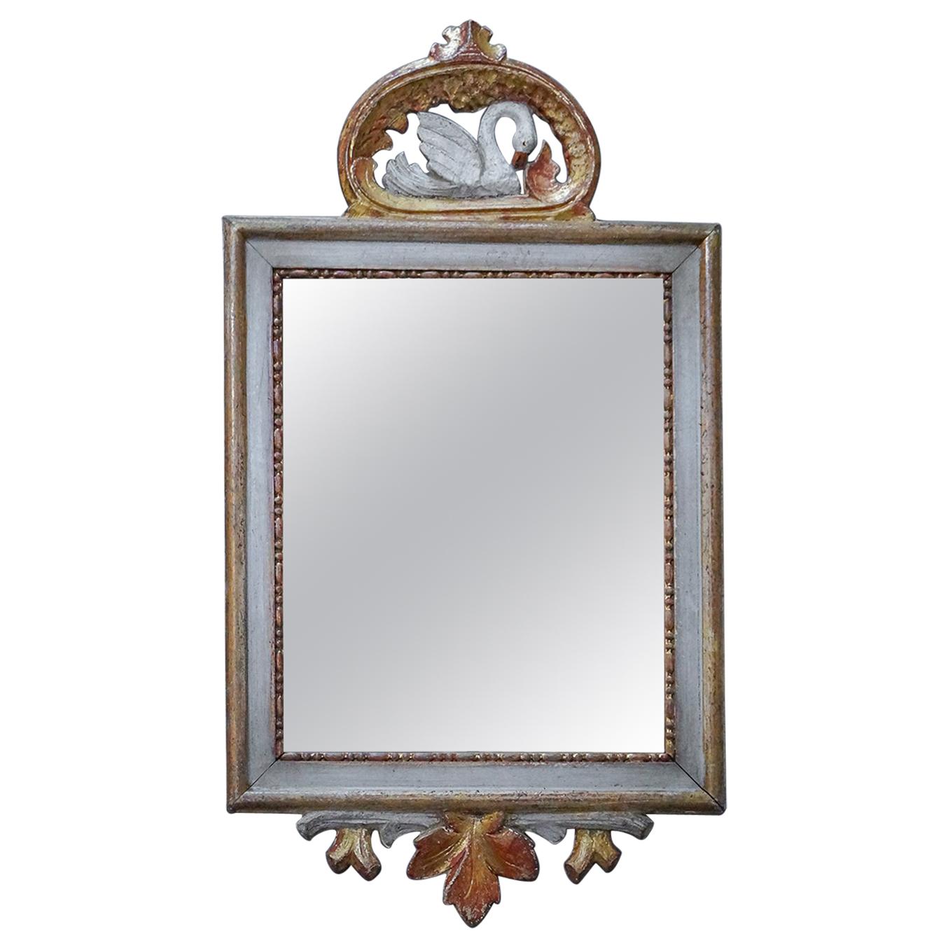 Swedish Mirror with Carved Swan at 1stDibs | swan mirrors