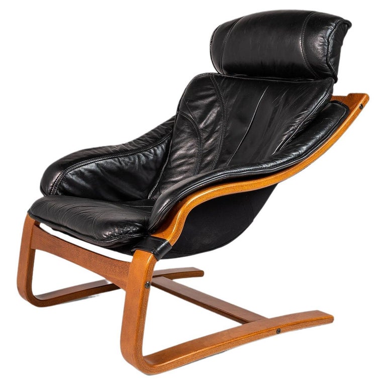Swedish Modern Bentwood Lounge Chair Attributed to Ake Fribytter for ...