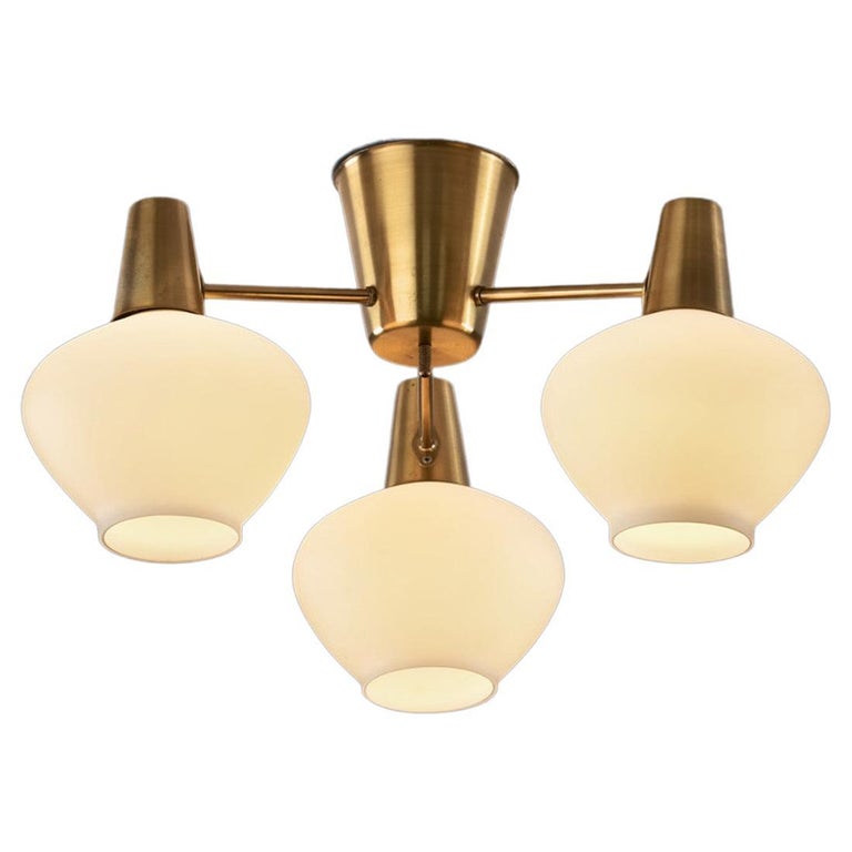 Swedish Modern Brass Ceiling Light by Asea AB, Sweden, 1950s For Sale ...