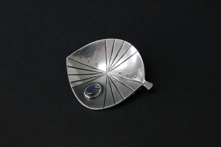Swedish Modern Brooch by Stigbert in Sterling Silver at 1stDibs