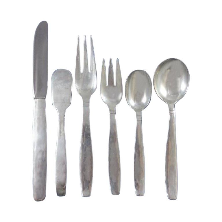 Swedish Modern by Allan Adler Sterling Silver Flatware Set of ...