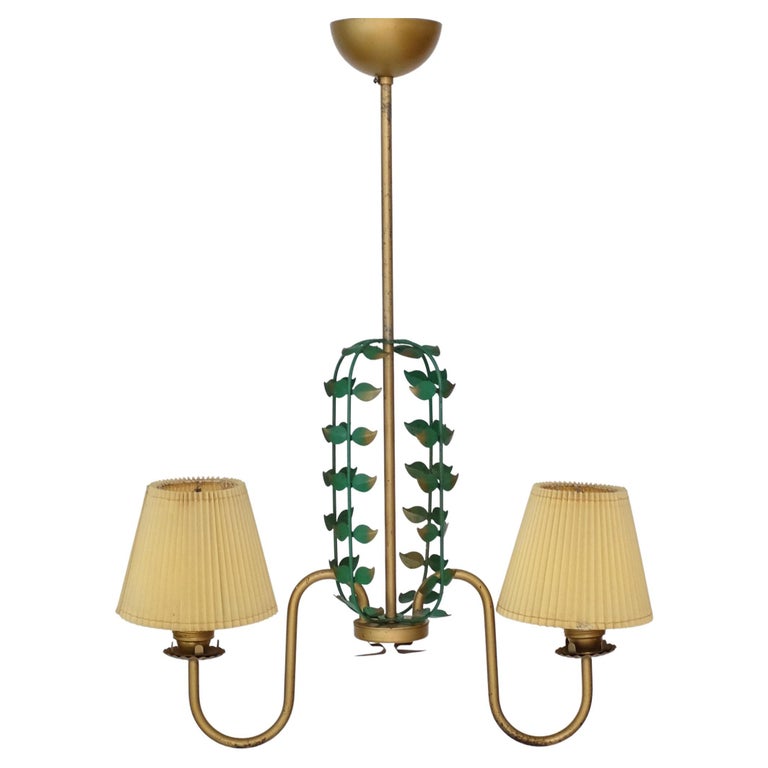 Pendentif moderne suédois en forme de cage de feuilles En vente sur 1stDibs
