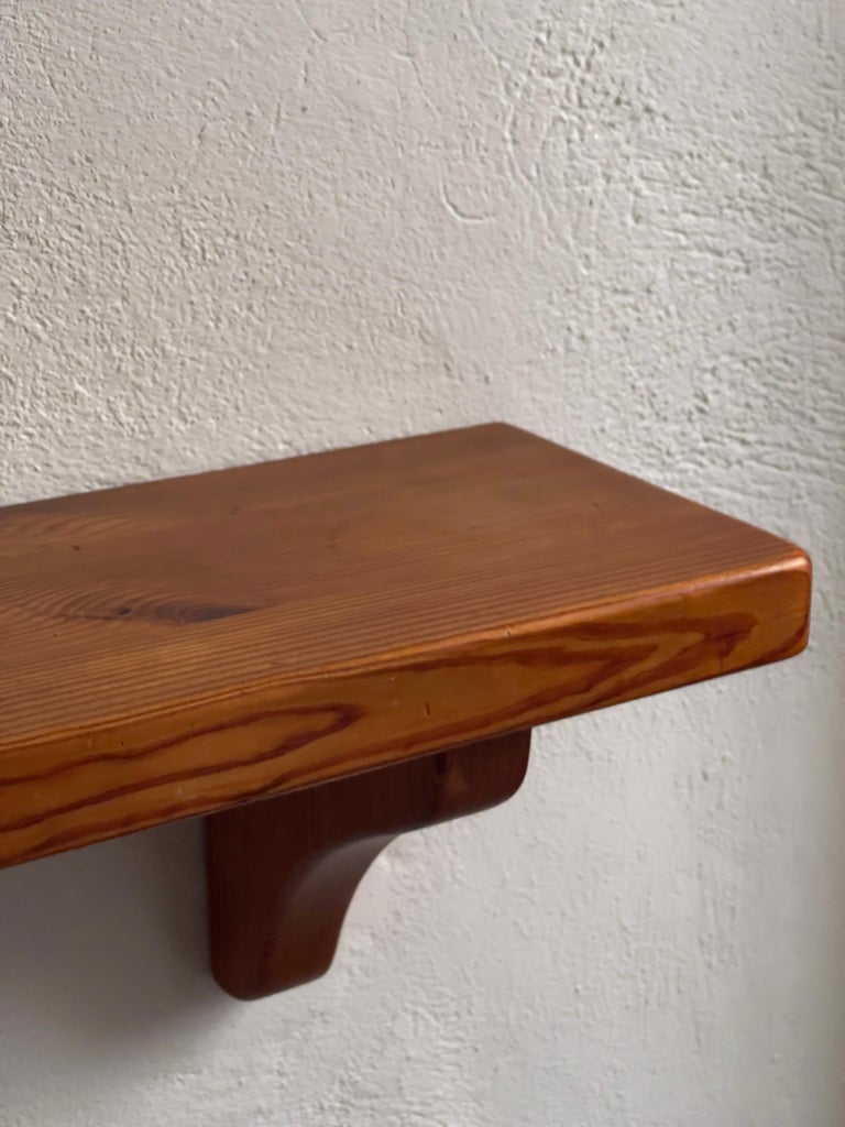 Swedish Modern Patinated Pine Shelf in the style of Axel Einar Hjorth ...