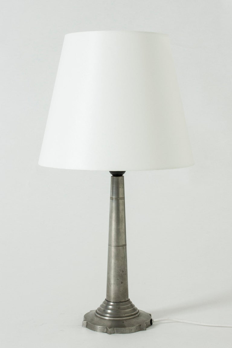 Swedish Modern Pewter Table Lamp, Sweden, 1930s at 1stDibs