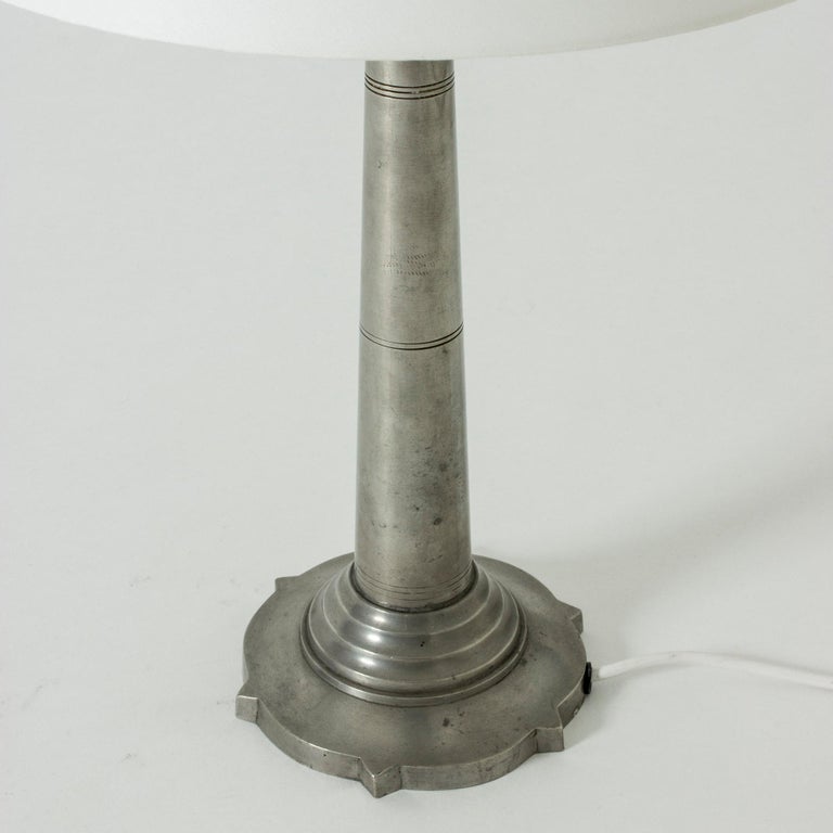 Swedish Modern Pewter Table Lamp, Sweden, 1930s at 1stDibs