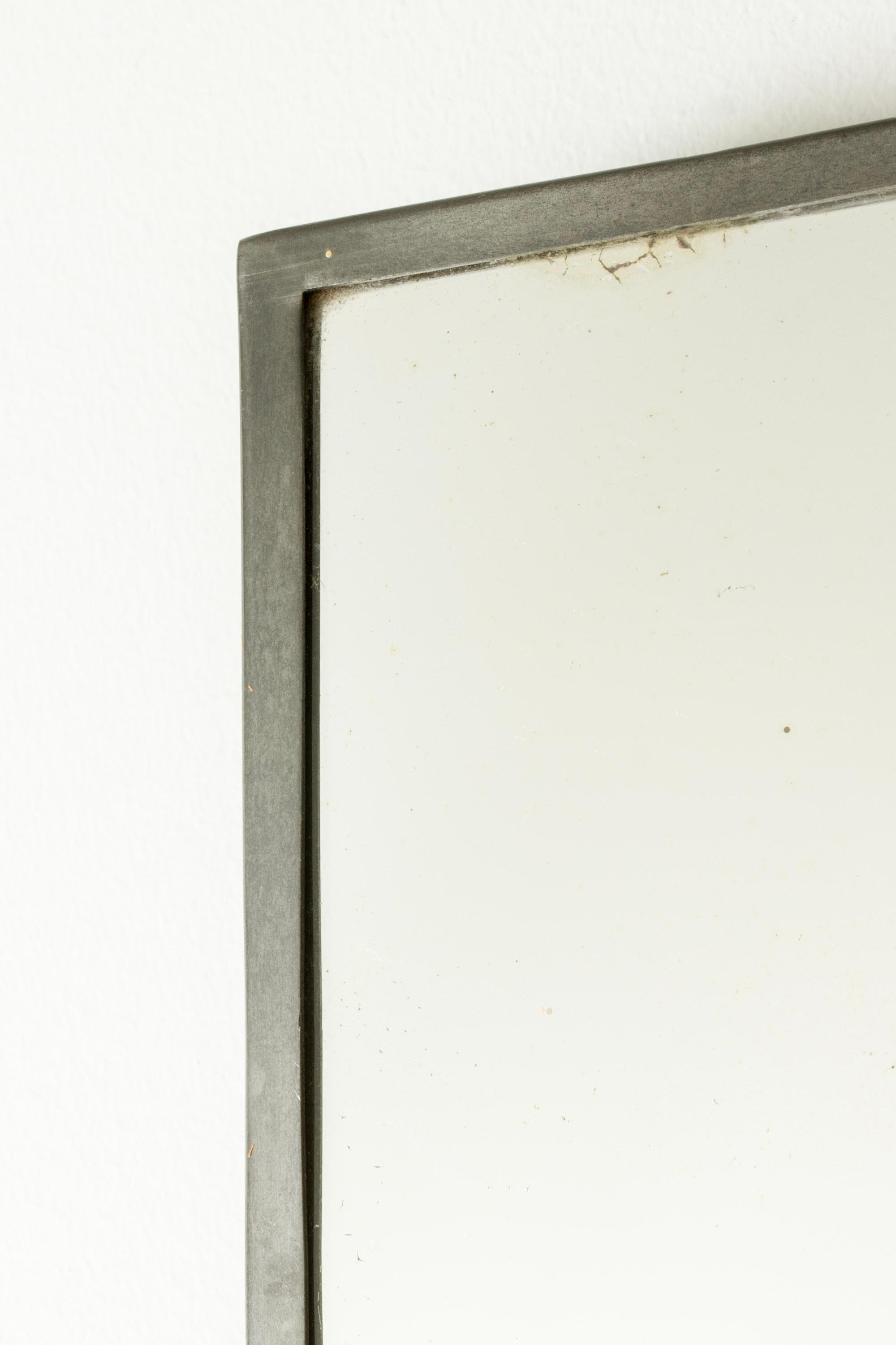 Swedish Modern Pewter Wall Mirror, Sweden, 1934 For Sale at 1stDibs