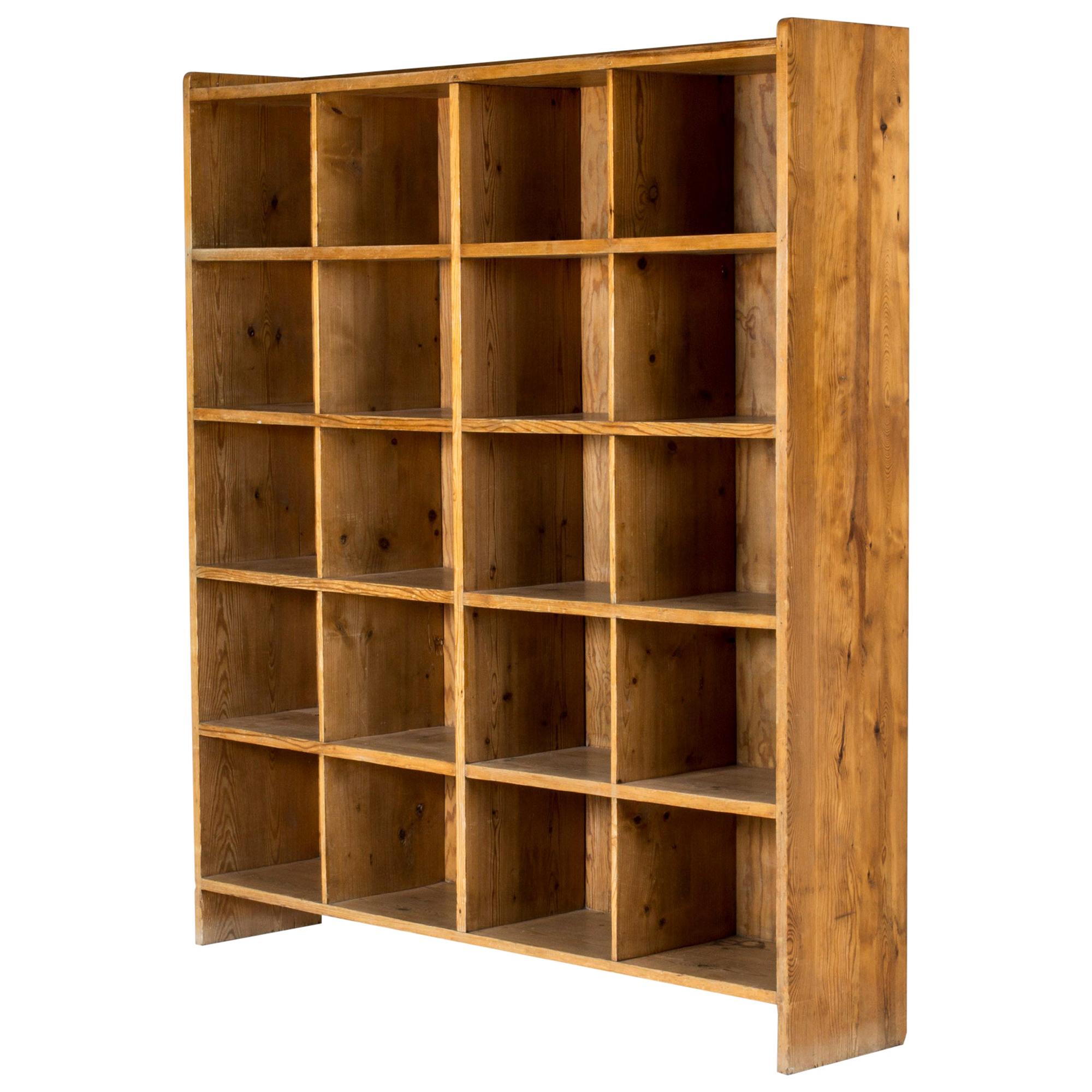 Swedish Modern Pine Bookcase at 1stDibs