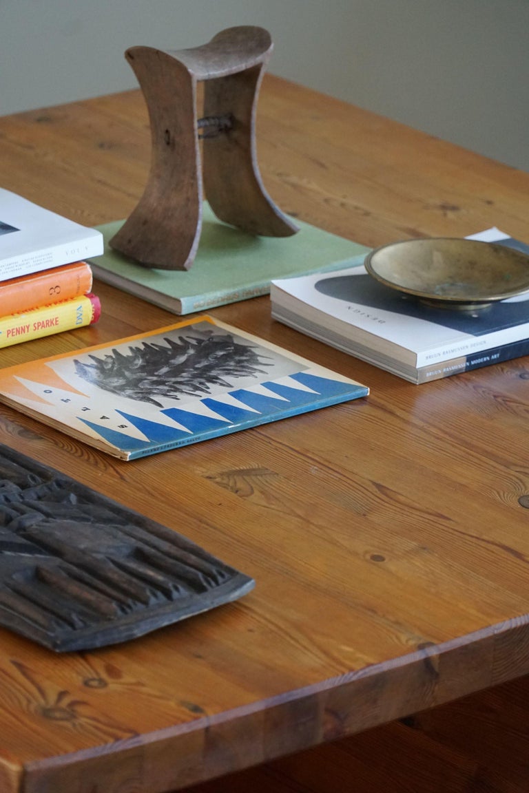 Swedish Modern Solid Pine Coffee Table by Sven Larsson, Brutalist, 1970s For Sale at 1stDibs