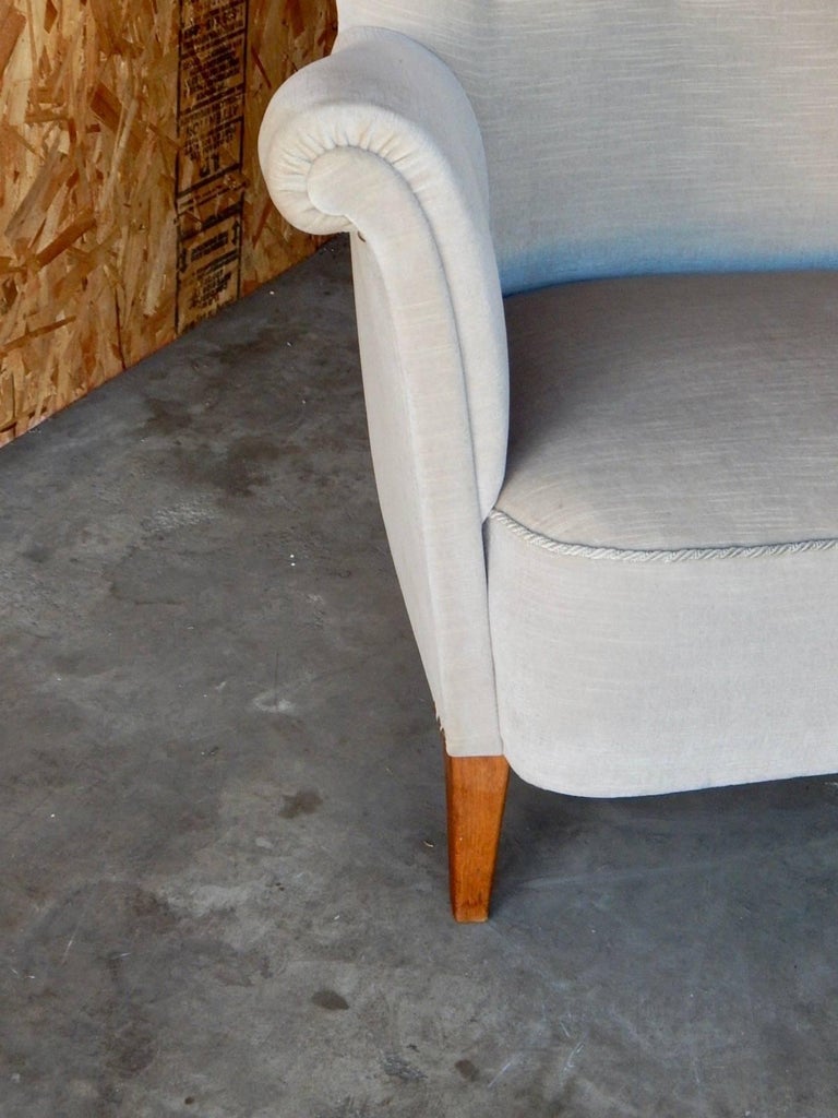 Swedish Moderne Winged Back Sofa, circa 1940 For Sale at 1stDibs