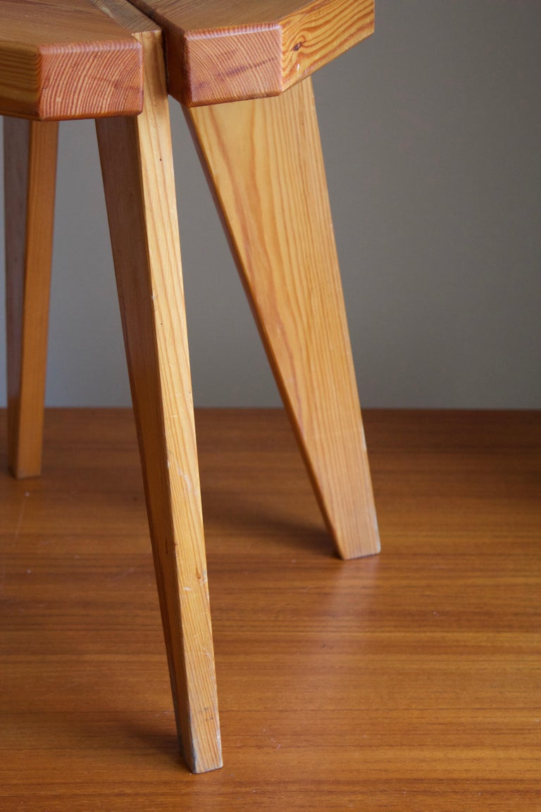 Swedish Modernist Designer, Minimalist Stool, Pine, 1970s For Sale at ...