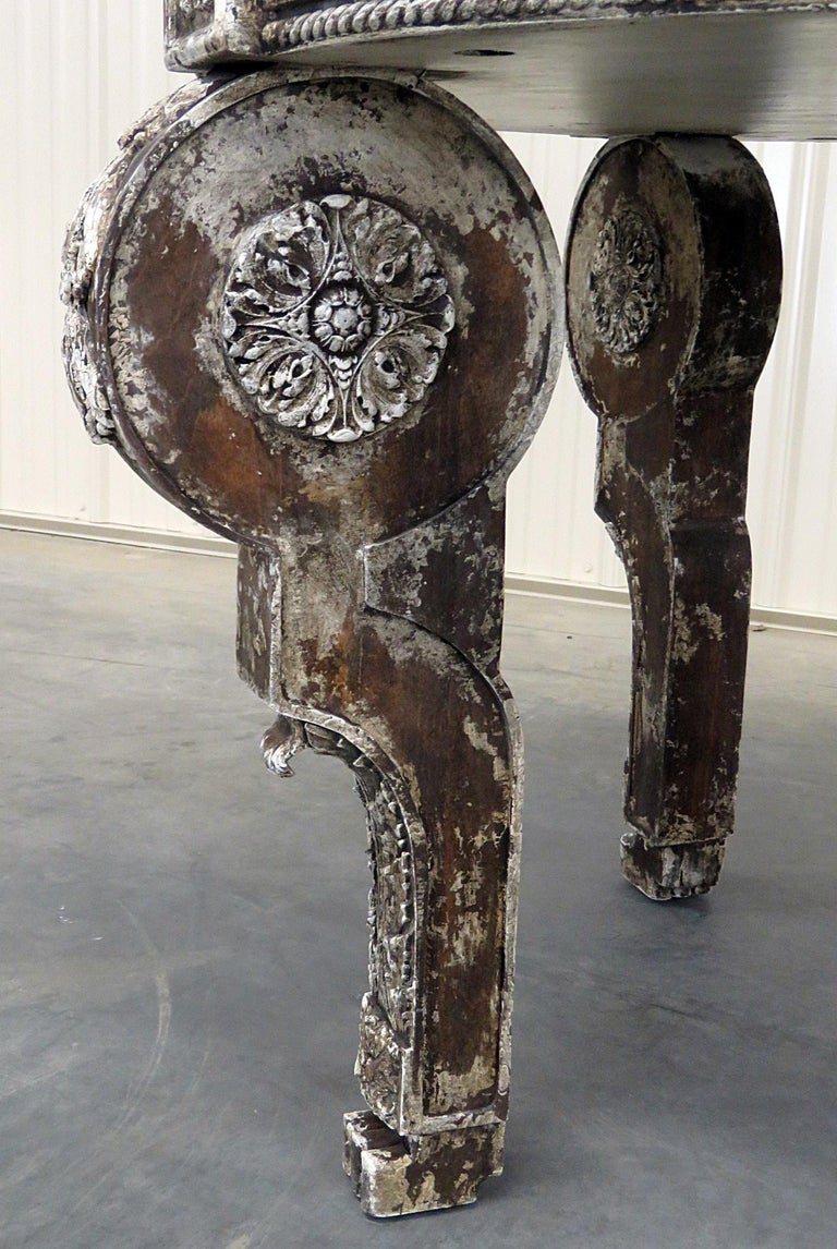 Distress Paint Decorated Swedish Napoleonic Style Center Table For Sale ...