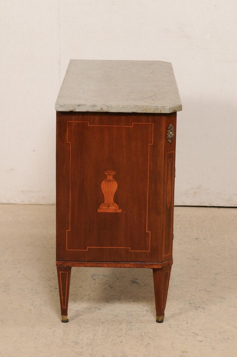 Swedish Neoclassical Period Karl Johan Chest w/Inlay and Original Stone ...