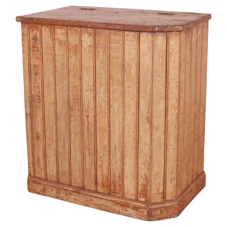Swedish Original Painted Log Bin For Sale at 1stDibs