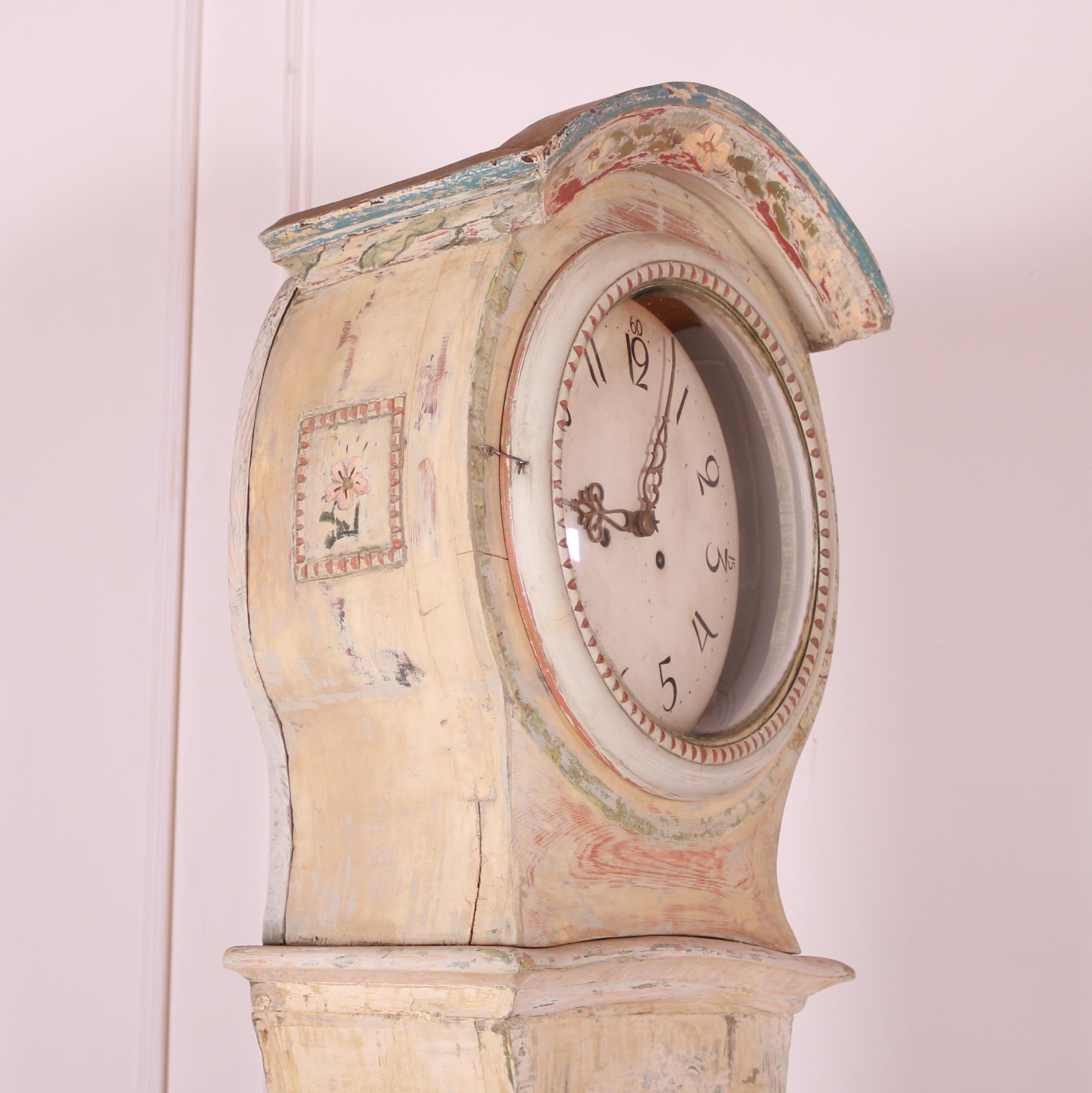 Swedish Original Painted Mora Clock For Sale at 1stDibs