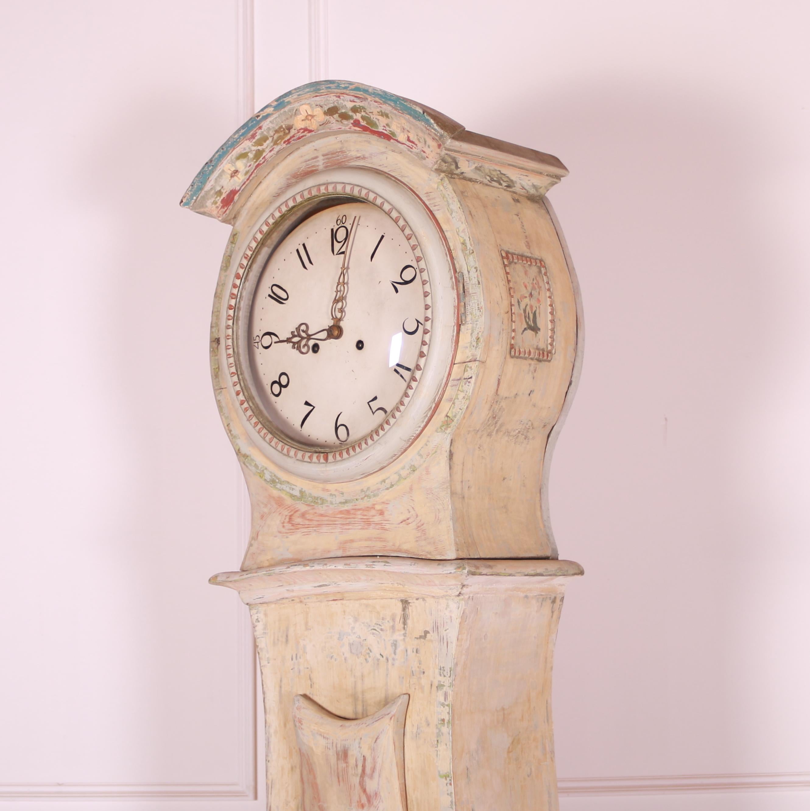 Swedish Original Painted Mora Clock For Sale at 1stDibs