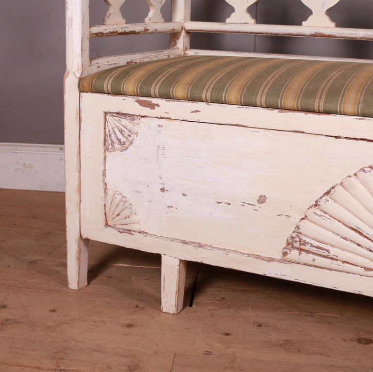 Swedish Original Painted Settle For Sale at 1stDibs