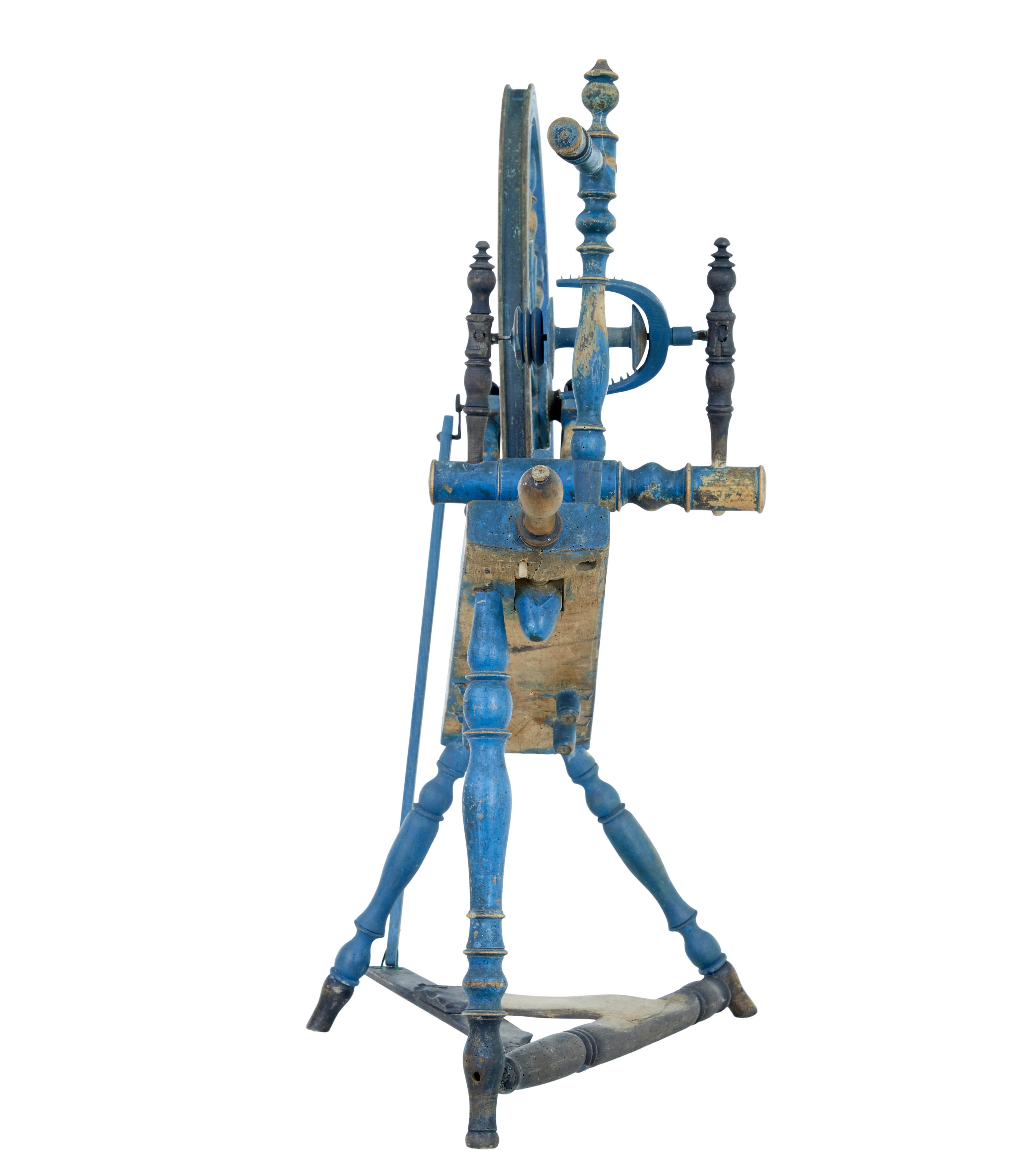 Swedish Painted 19th Century Spinning Wheel For Sale at 1stDibs ...