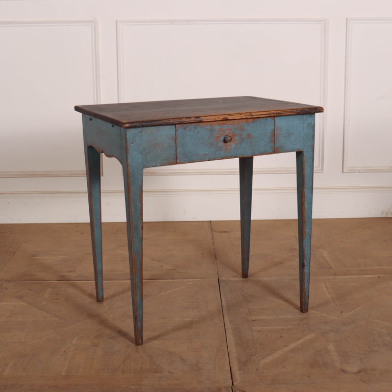 Swedish Painted Lamp Table For Sale at 1stDibs