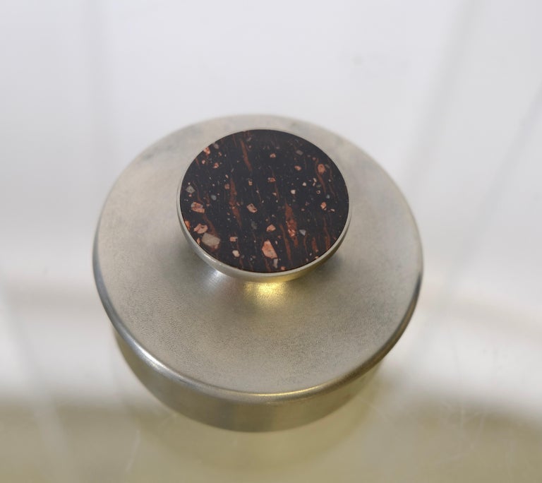 Small Swedish Pewter Box with Porphyry inlay, made in 1974. For Sale at ...